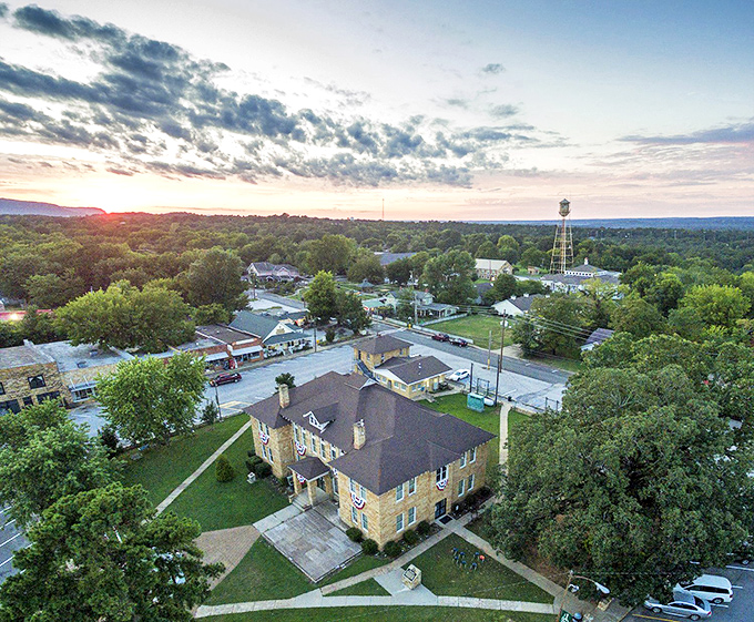From above, Mountain View reveals its perfect nestling among the Ozarks&mdash;a town that found the sweet spot between civilization and wilderness.