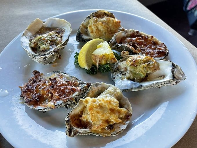 Baked oysters that make you question why you'd ever eat them any other way. That golden topping is what food dreams are made of.