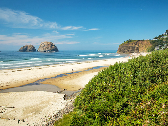 That moment when you realize screensavers are based on real places. Golden sands meeting emerald waters with those iconic rocks standing guard.