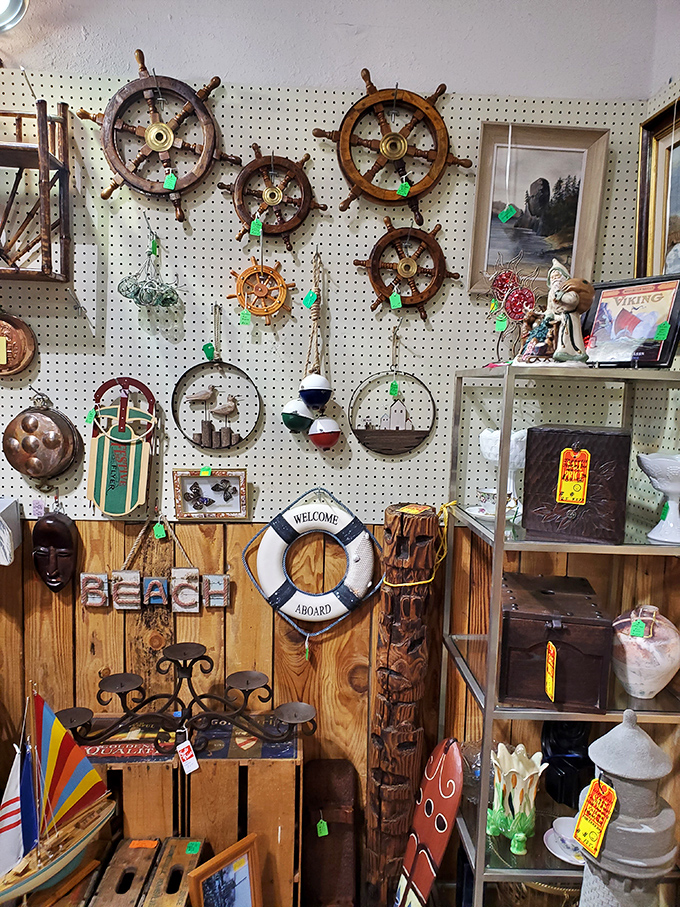Take the wheel, captain! These authentic ship wheels could transform any wall from landlubber boring to maritime magnificent.