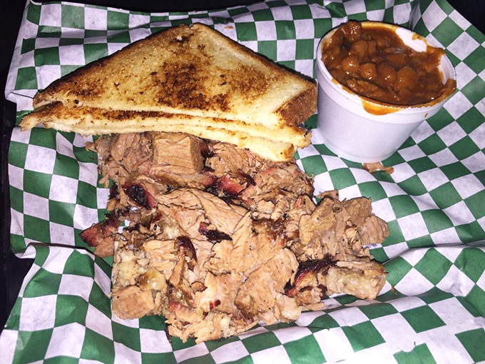The brisket dinner plate&mdash;where potato salad and baked beans aren't sides, they're supporting actors in a meat-centered masterpiece that deserves an Oscar.