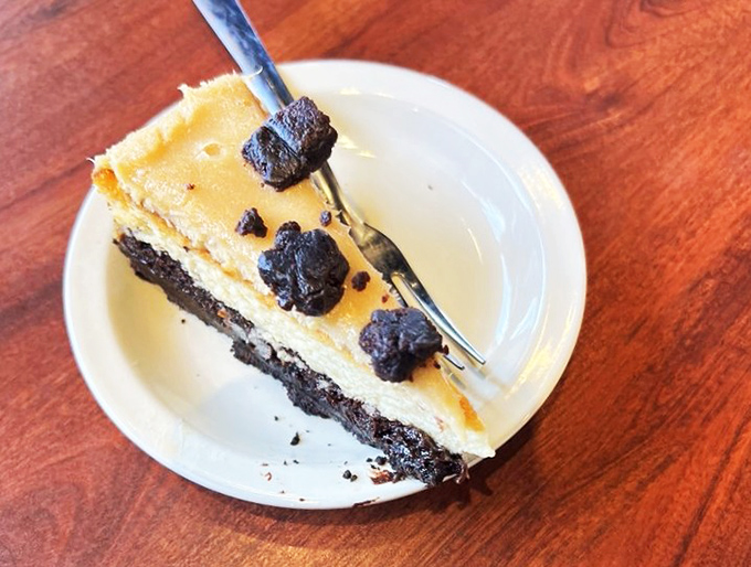 The perfect marriage of brownie and cheesecake proves that some relationships are meant to last forever, especially on your taste buds.