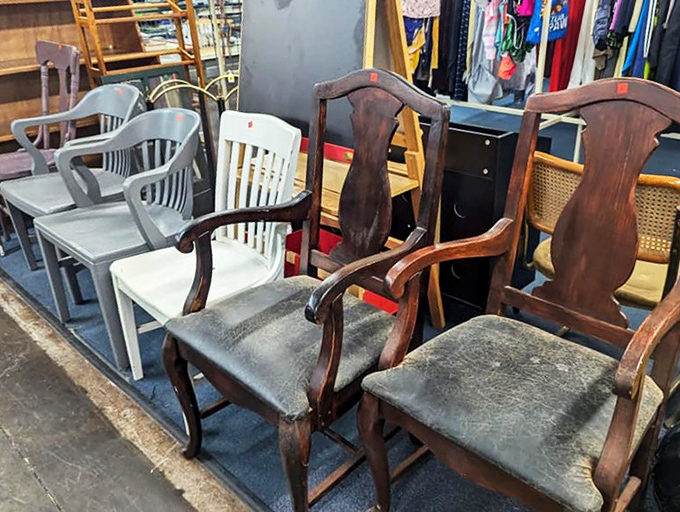 Pull up a chair... or ten! This eclectic seating collection could furnish anything from a cozy caf&eacute; to a time-traveler's living room.