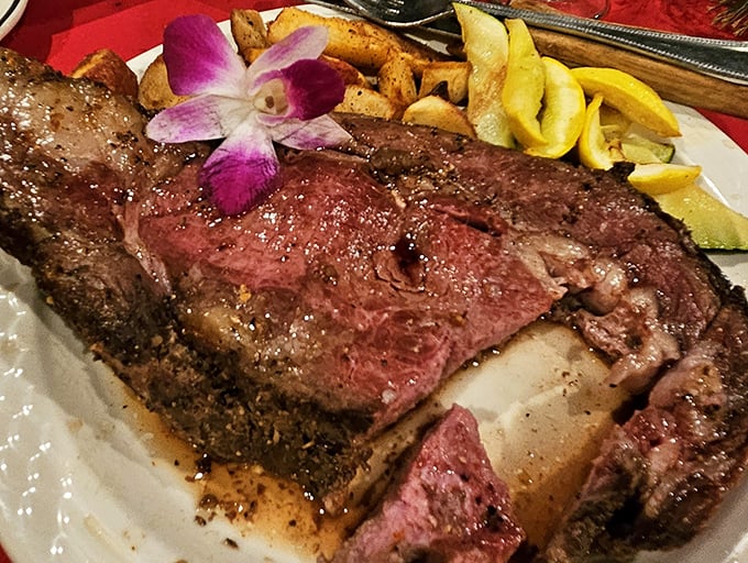 The carnivore's dream realized&mdash;a perfectly crusted exterior giving way to that magnificent pink interior. This is beef's highest calling.