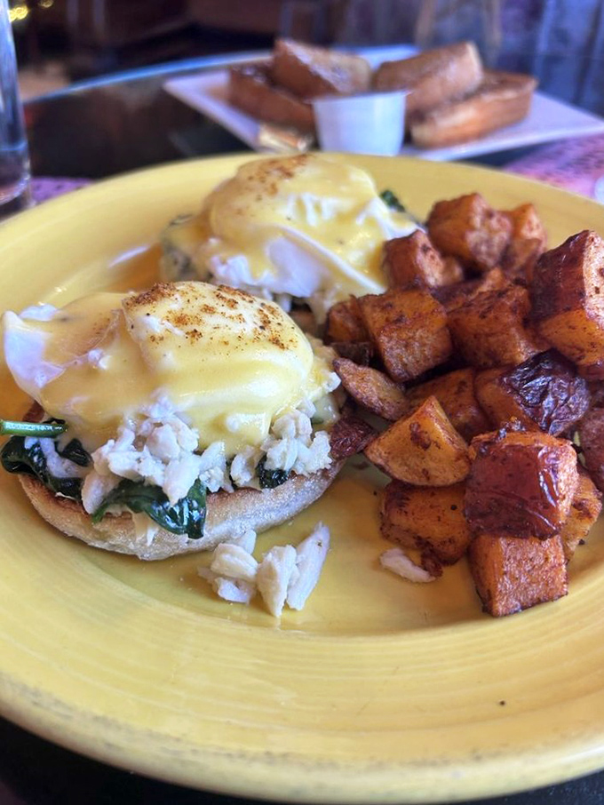 Eggs Benedict with crab might be the only reason worth leaving your bed on Sunday morning &mdash; that hollandaise sauce is practically liquid gold.