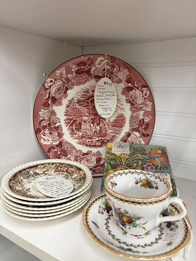 Grandmother's china cabinet has nothing on this collection. Each plate tells a story of Sunday dinners and special occasions long past.