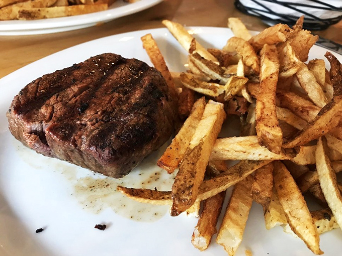 A filet that could convert vegetarians, paired with hand-cut fries that deserve their own fan club. Simple perfection needs no elaborate introduction.