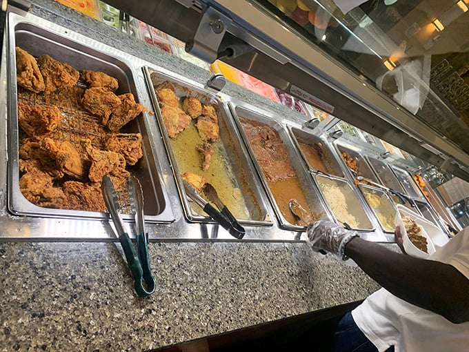 Golden fried chicken sits proudly next to creamy sides&mdash;each tray promising the kind of comfort your taste buds have been desperately missing.