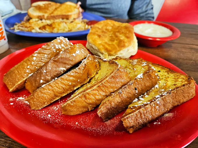 French toast that's crossed the line from breakfast to dessert, yet somehow still passes as a perfectly acceptable way to start your day.