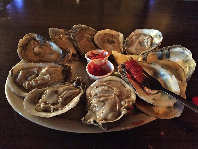 Fresh oysters arranged like nature's jewelry, glistening with briny promise&mdash;proof that Indiana deserves seafood this magnificent.