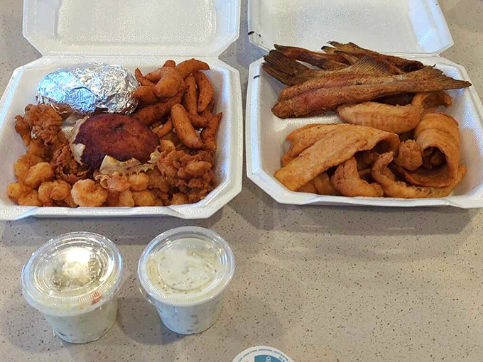 The takeout experience doesn't diminish the quality. These containers hold treasures that would make Captain Ahab forget all about that whale.