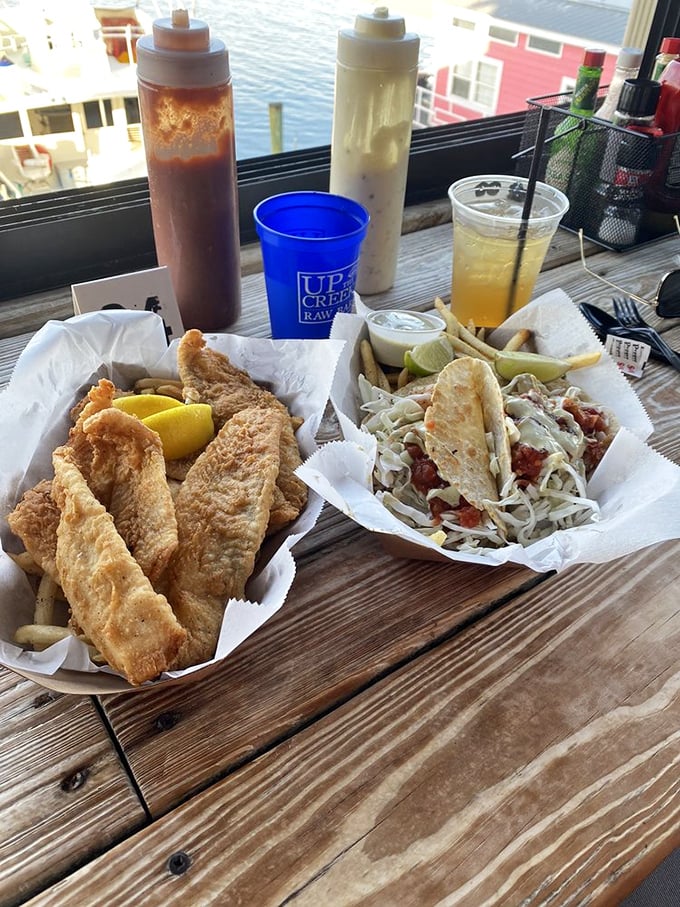 Fried fish so fresh it might just swim off your plate, paired with tacos that would make even a Texan nod in approval.