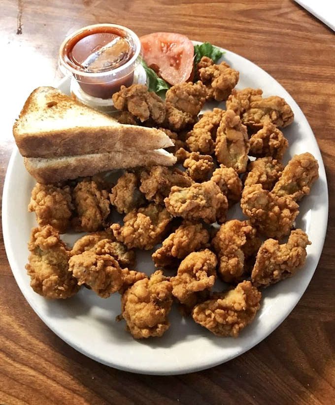 These fried oysters aren't just food&mdash;they're little crispy packages of the Atlantic, each one a perfect bite of coastal bliss.