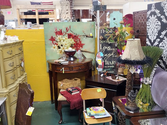 Elegant furniture arrangements create vignettes of possibility. That yellow dresser could be the statement piece your living room needs.