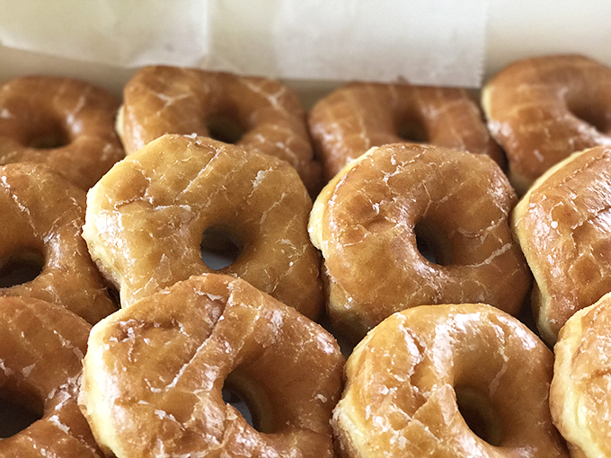 The glazed donuts at Mark's feature that perfect crackling exterior&mdash;like the sound of stepping on autumn leaves, but infinitely more delicious.