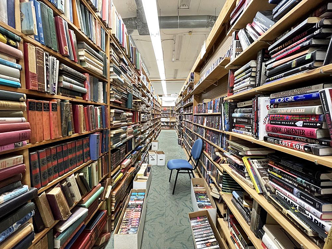 The kind of hardbound book collection that makes e-readers weep with inadequacy. That smell? Pure intellectual intoxication with notes of nostalgia.