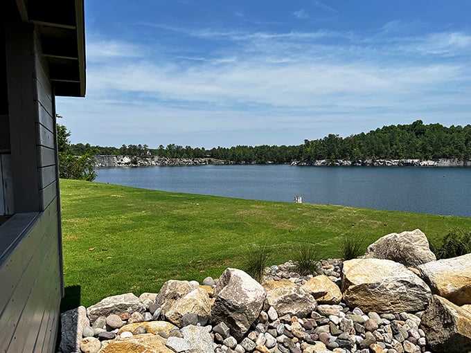 Nature's swimming pool with rock star credentials. The quarry's dramatic stone walls create a stunning backdrop for summer memories, no Instagram filter required.