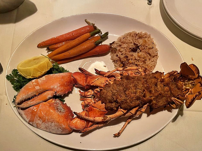 This isn't just dinner; it's a seafood masterpiece that makes you wonder how something this fresh traveled all the way to the desert.