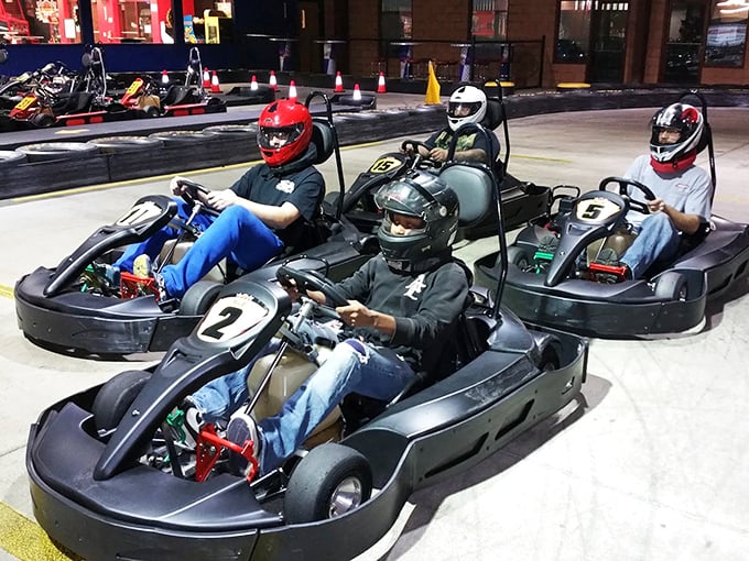 Race day intensity rivals Thanksgiving dinner politics. Note how everyone's maintaining that "I'm just having casual fun" look while secretly plotting overtaking strategies