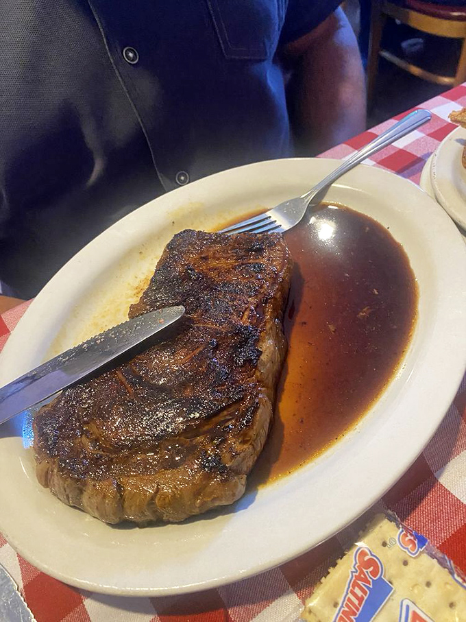 Each bite of Herman's ribeye offers that magical combination of caramelized exterior giving way to a tender, juicy interior that deserves a moment of respectful silence.