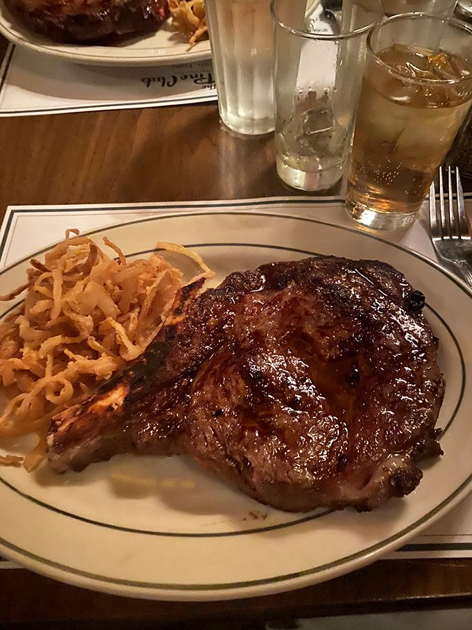 This isn't just a ribeye&mdash;it's the reason people dream about The Pine Club for weeks after visiting. Carnivore nirvana achieved.