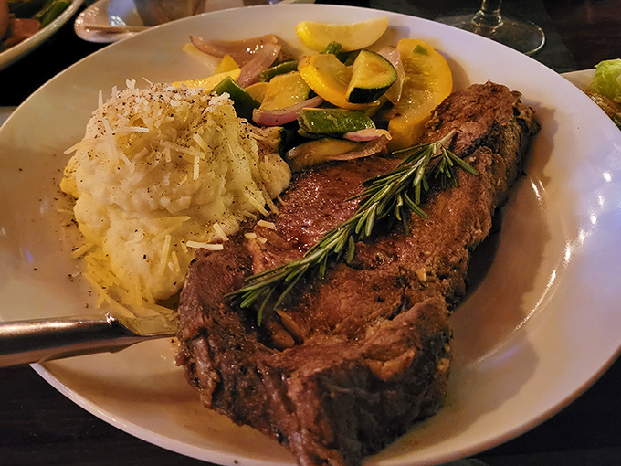 This isn't just prime rib&mdash;it's a masterclass in meat. The rosemary sprig isn't garnish; it's a magic wand that transforms dinner into an event.