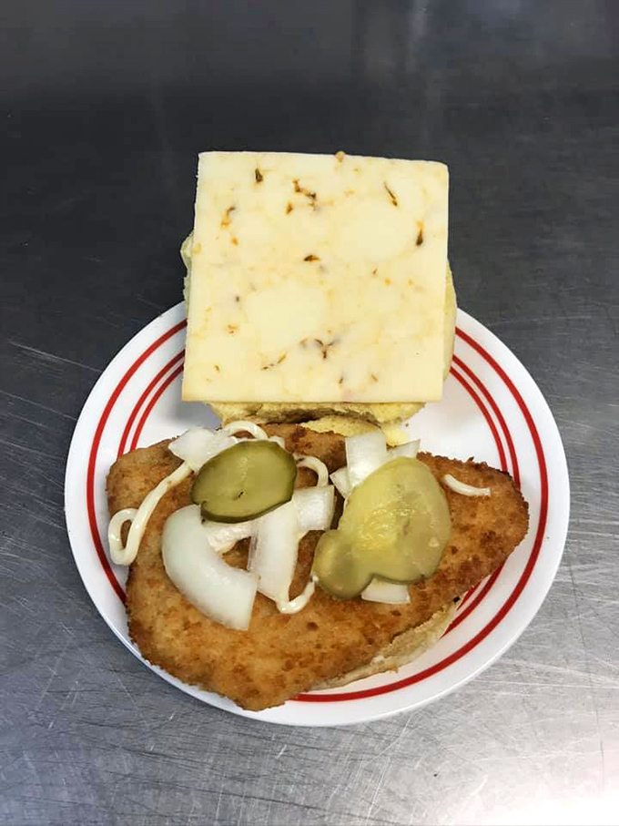 The schnitzel sandwich arrives like an old friend&mdash;crispy, golden, and dependable. Those house-made pickles add the perfect tangy counterpoint to the savory breaded perfection.