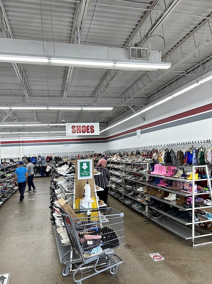 The shoe section: where Cinderella could find her backup pair and still have money left for the ball.