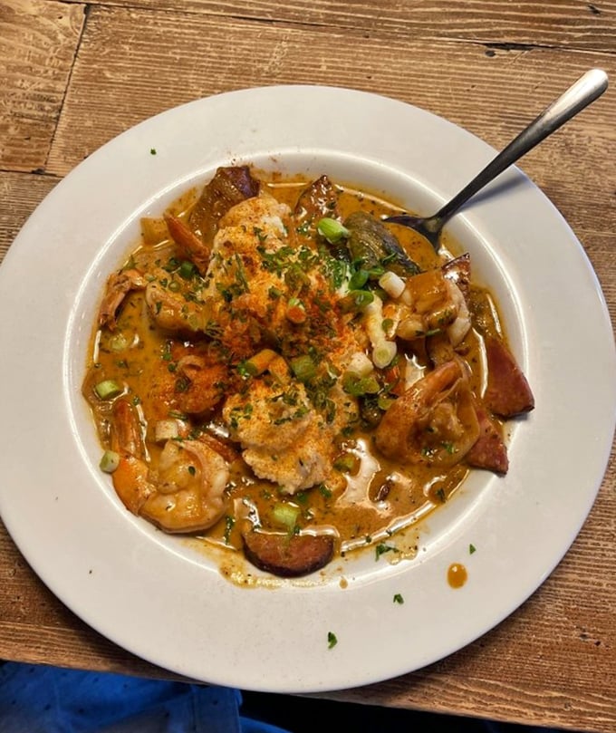 A culinary beauty pageant where shrimp are the contestants and your spoon is the judge. That golden sauce deserves its own Grammy.