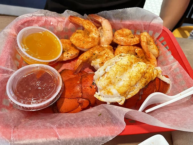 Spice-dusted shrimp and succulent lobster tail&mdash;a seafood duet so perfect even mermaids would leave the ocean for a taste.