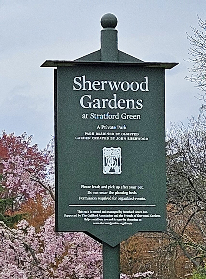 The unassuming entrance sign&mdash;like finding the door to Narnia, it marks the threshold to a magical realm hidden in plain sight.