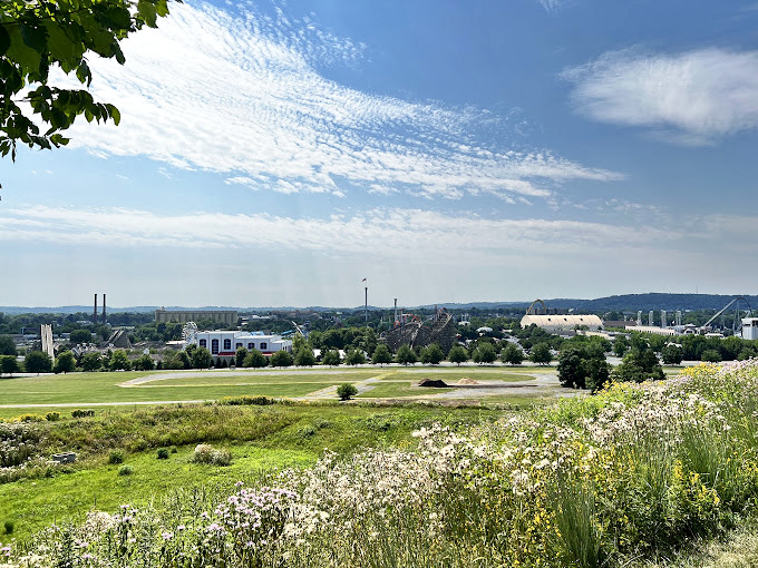 The view stretches beyond Hershey's chocolate empire to rolling Pennsylvania hills. Proof that some vistas are sweeter than any candy bar.
