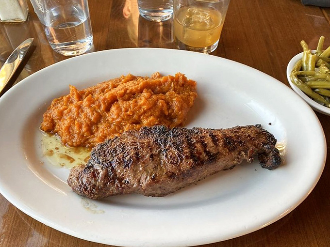 A steak and sweet potato pairing that makes you wonder why you'd ever waste stomach space on anything else.