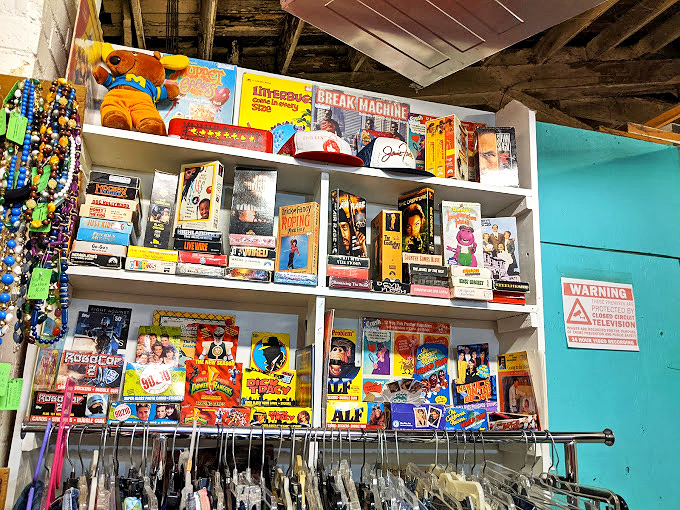 Colorful shelves packed with vintage toys, board games, and collectibles &ndash; where your childhood memories are just waiting to be rediscovered. 
