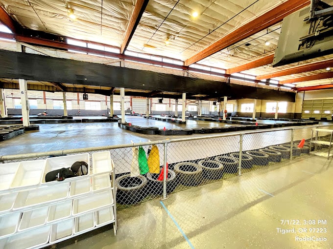 Where Oregon's rainy days become irrelevant. This expansive indoor track offers high-speed thrills regardless of what Mother Nature throws outside.