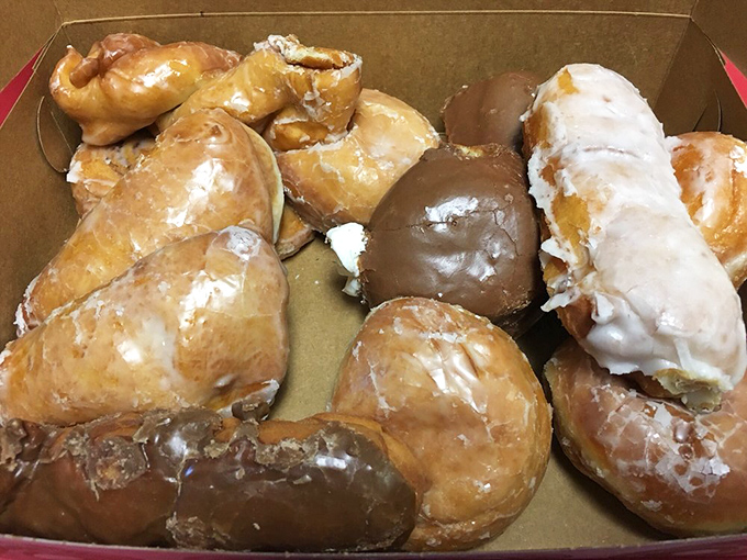 Decisions, decisions! The display case at Southern Maid is like a museum of fried art, where every piece begs to be "appreciated."
