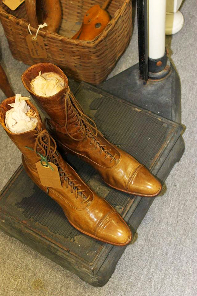 These vintage leather boots have walked through another era entirely. Just imagine the stories these soles could tell!