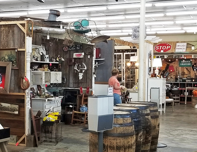 Every aisle offers a new adventure&mdash;wooden barrels and vintage cabinets creating the perfect backdrop for treasure hunting.