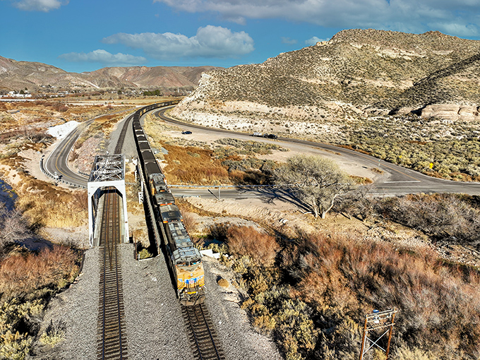 Caliente: "Caliente's railroad heritage curves through the landscape like the tracks themselves, connecting this remote outpost to a network that once defined the American West."