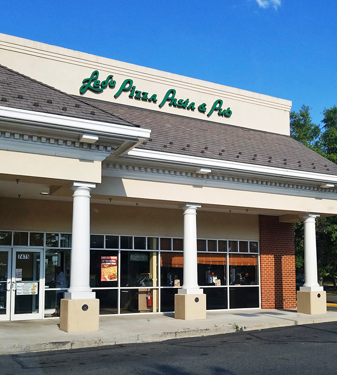 Ledo's unassuming strip mall presence is the Clark Kent of pizzerias&mdash;ordinary outside, superhero inside.