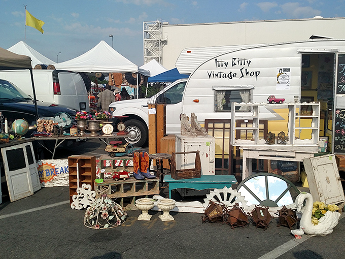 Tables laden with yesterday's treasures, each with stories longer than the line for the restrooms.