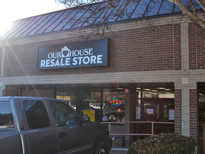 Our House Resale Store nestles into its brick storefront like a hidden gem &ndash; unassuming on the outside, extraordinary within.