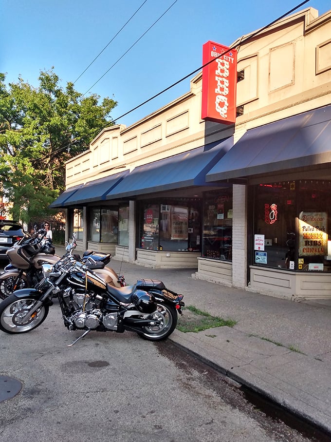 This cozy red building houses Real Smoq'ed BBQ, where barbecue isn't just food &ndash; it's practically a religious experience.