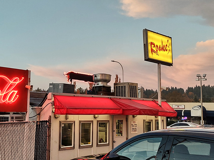 Roake's: This gleaming silver diner capsule topped with a vintage sign has been serving nostalgic hot dog perfection since before nostalgia was trendy.