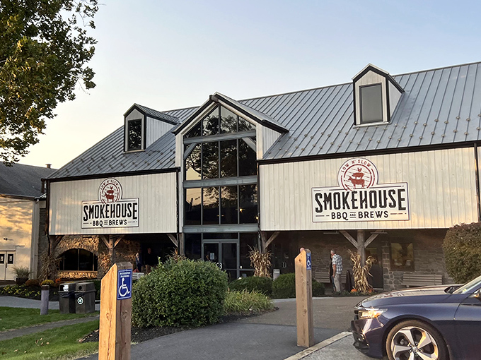 Smokehouse BBQ & Brews: Amish country's delicious rebellion. Where tradition meets smoke in a barn that could win architectural awards.