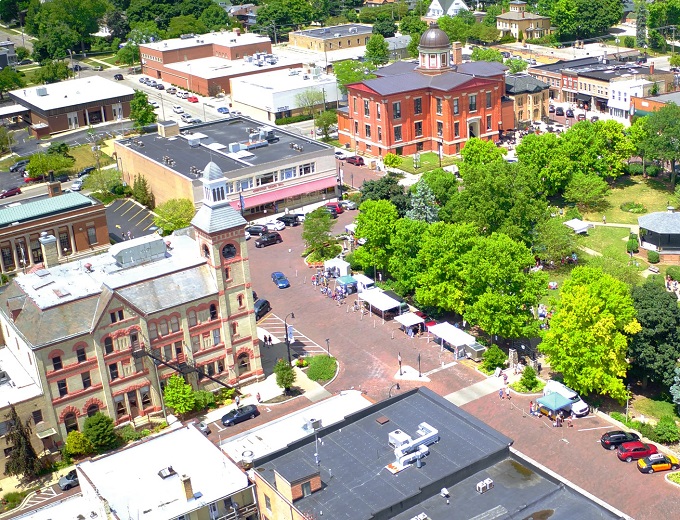Woodstock's town square &ndash; where Bill Murray learned life lessons and visitors learn what "charming" really means.