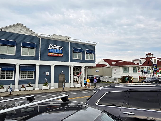 The blue-shingled beacon of BBQ by the beach. Bethany Blues proves you can have your vacation views and your smoked meats too.