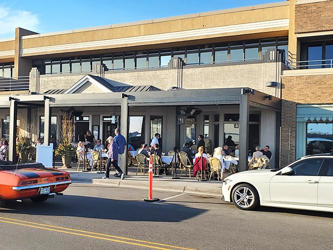 Where the beautiful people of Wayzata gather for even more beautiful steaks. That patio view? Just a bonus.