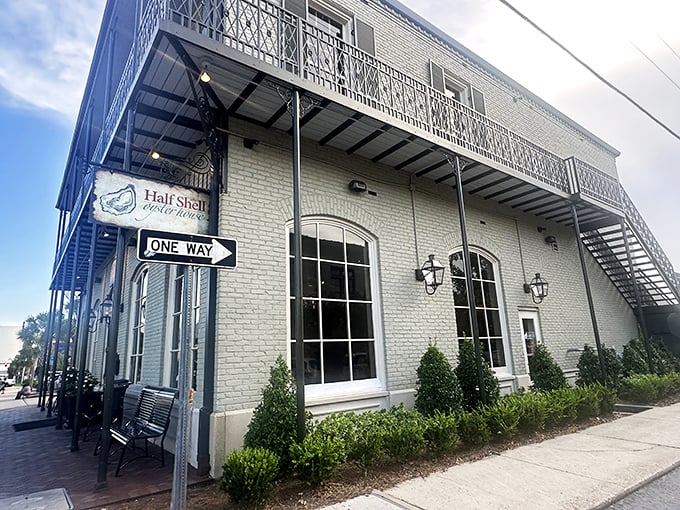 Architectural charm meets culinary delight. Half Shell's historic building is the perfect backdrop for oyster indulgence.