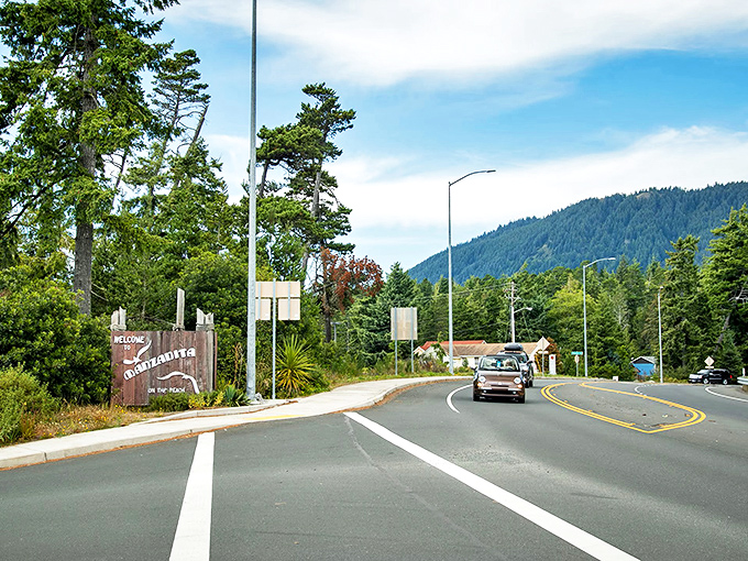 The "Welcome to Manzanita" sign might as well add, "Where stress comes to die and beach hair is always in style."
